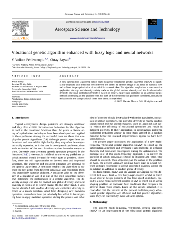 (PDF) Vibrational genetic algorithm enhanced with fuzzy logic and neural networks