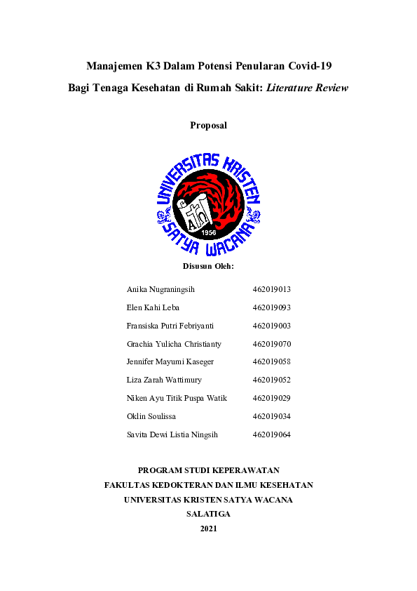 (DOC) Proposal penelitian K3 keperawatan