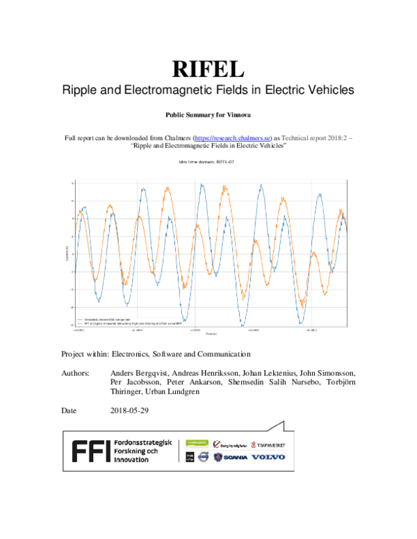 (PDF) Ripple and Electromagnetic Fields in Electric Vehicles