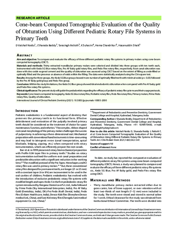 (PDF) Cone-beam Computed Tomographic Evaluation of the Quality of ...