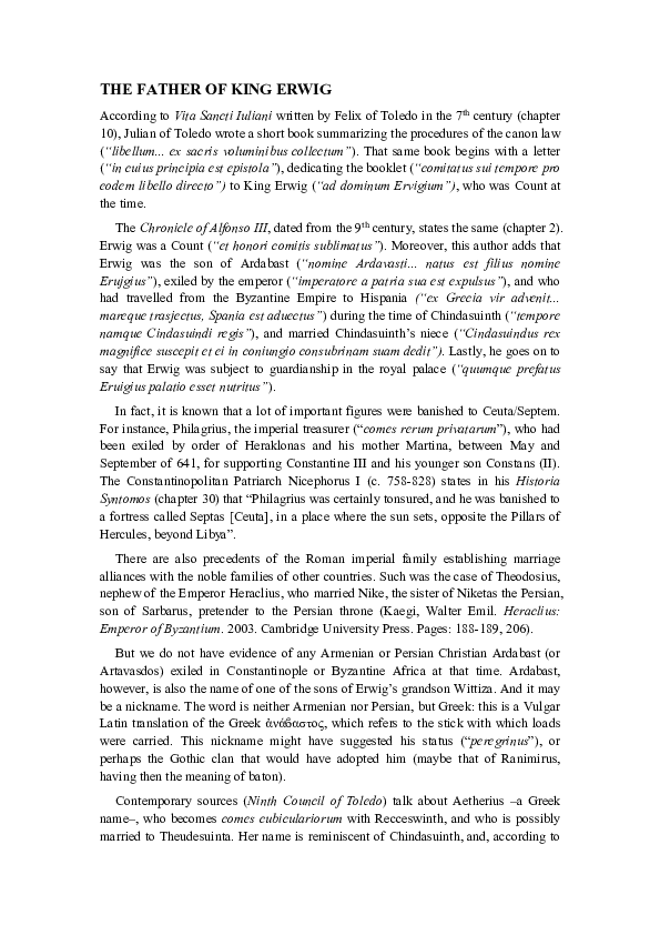 (PDF) THE FATHER OF KING ERWIG