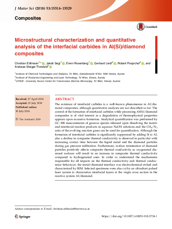 (PDF) Microstructural characterization and quantitative analysis of the interfacial carbides in ...