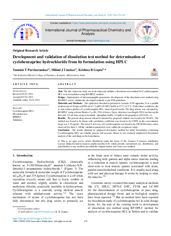 Pdf Development And Validation Of Dissolution Test Method For