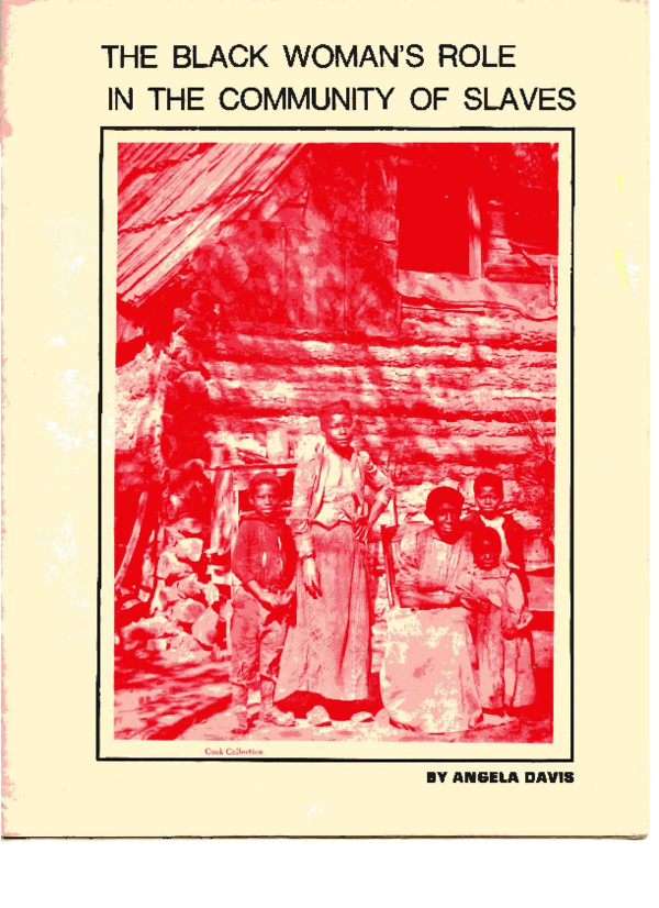 (PDF) Reflections on the Black Woman's Role in the Community of Slaves