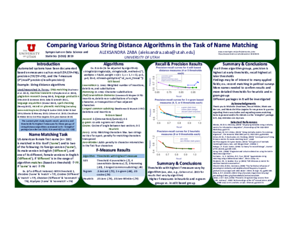 (PDF) Comparing Various String Distance Algorithms in the Task of Name ... (PDF) Comparing Various String Distance Algorithms in the Task of Name ...