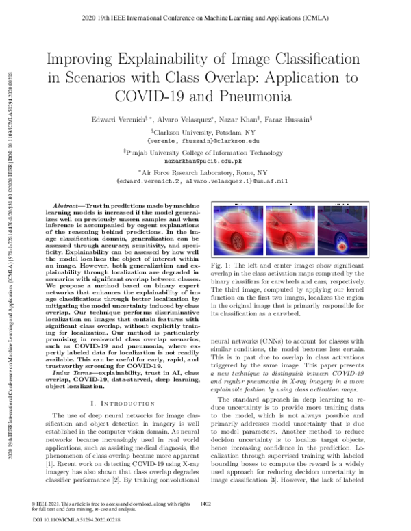 (PDF) Improving Explainability of Image Classification in Scenarios with Class Overlap ...