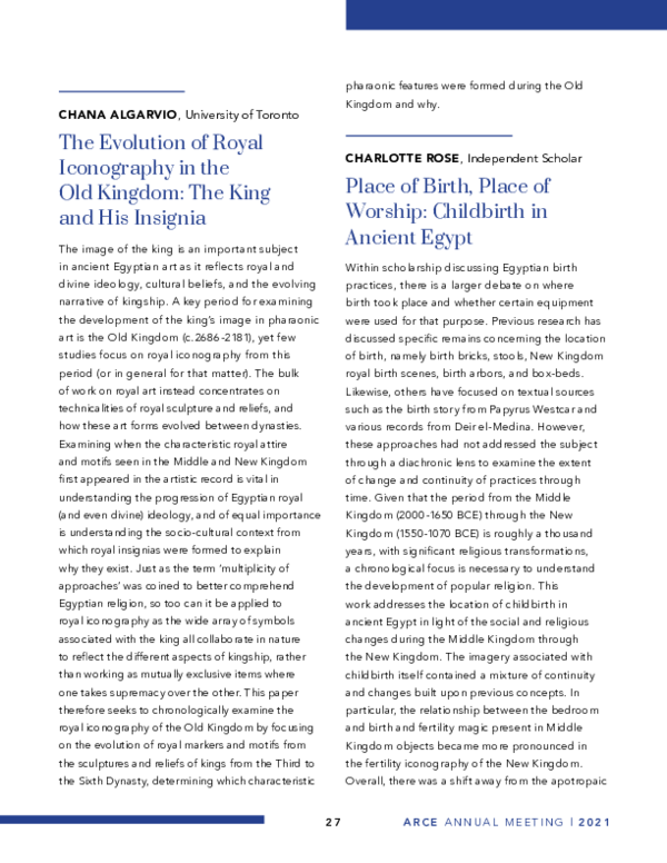 (PDF) The Evolution of Royal Iconography in the Old Kingdom: The King ...