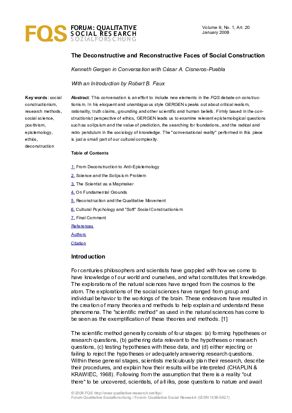 (PDF) The Deconstructive and Reconstructive Faces of Social ...