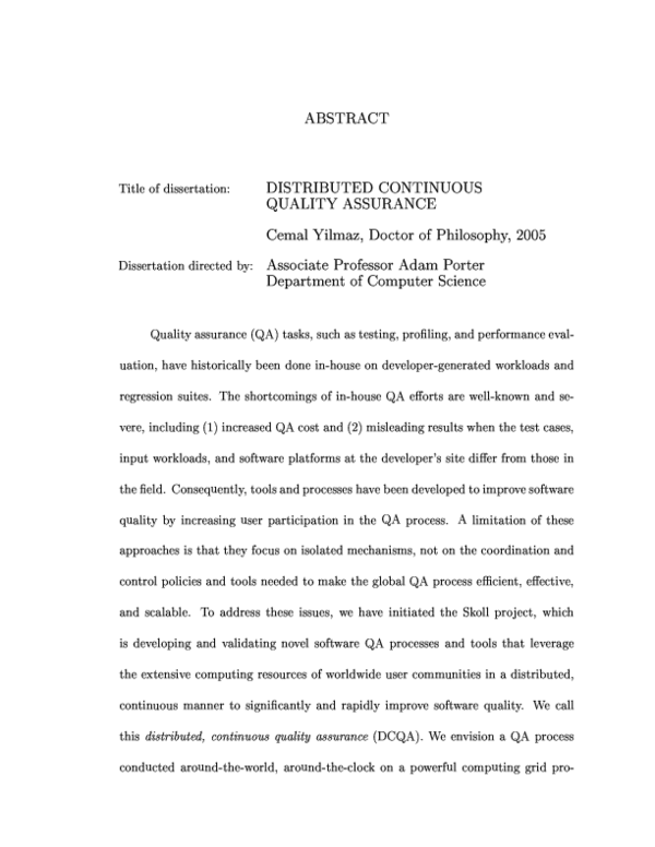 (PDF) Distributed Continuous Quality Assurance (PDF) Distributed Continuous Quality Assurance