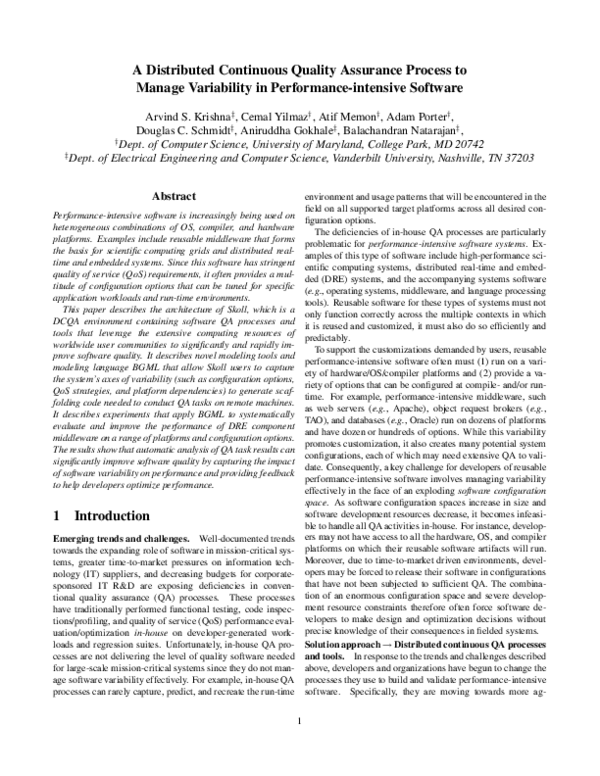 (PDF) A Distributed Continuous Quality Assurance Process to (PDF) A Distributed Continuous Quality Assurance Process to