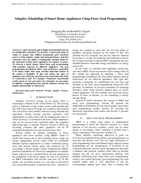 (PDF) Adaptive Scheduling of Smart Home Appliances Using Fuzzy Goal ...