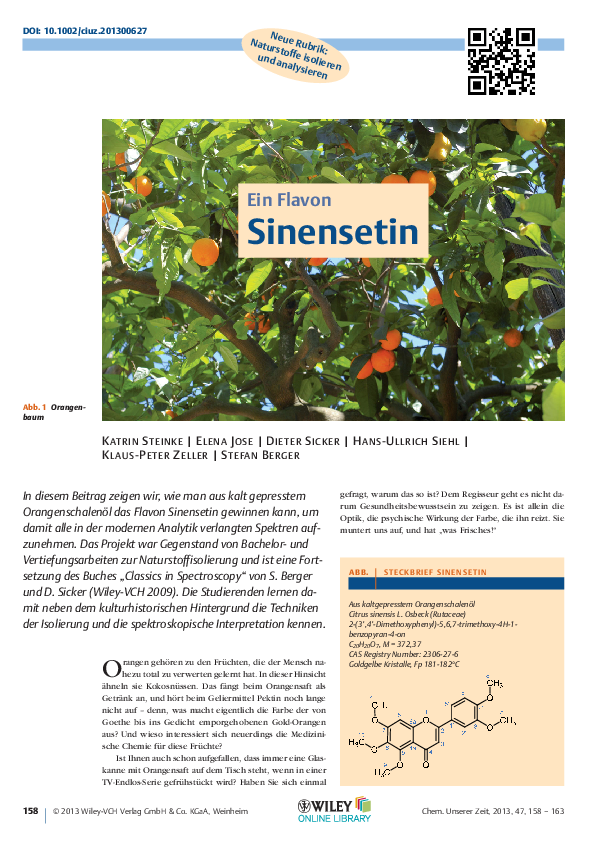 (PDF) Sinensetin – ein Flavon