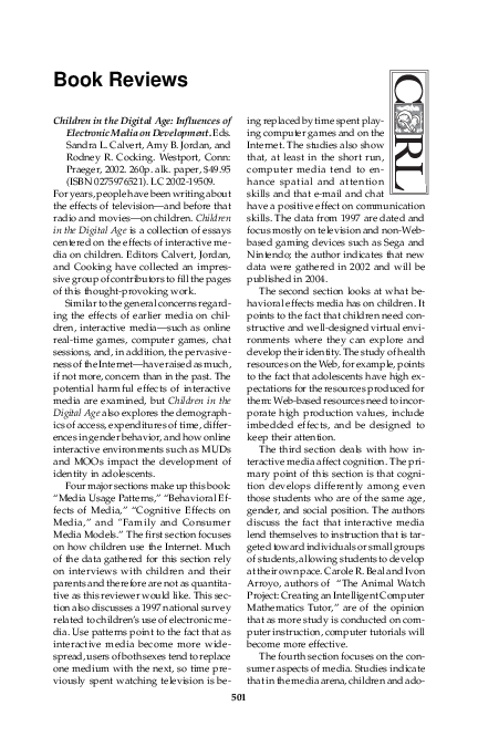 (PDF) Children in the Digital Age: Influences of Electronic Media on ...