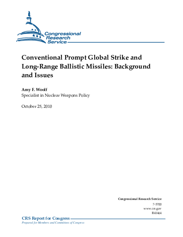 (PDF) Conventional Prompt Global Strike and Long-Range Ballistic ...