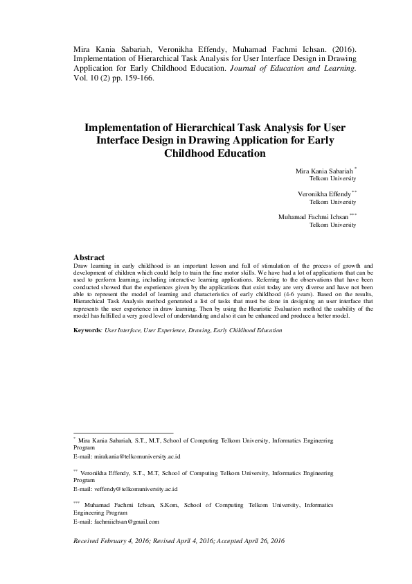 (PDF) Implementation of Hierarchical Task Analysis for User Interface ...