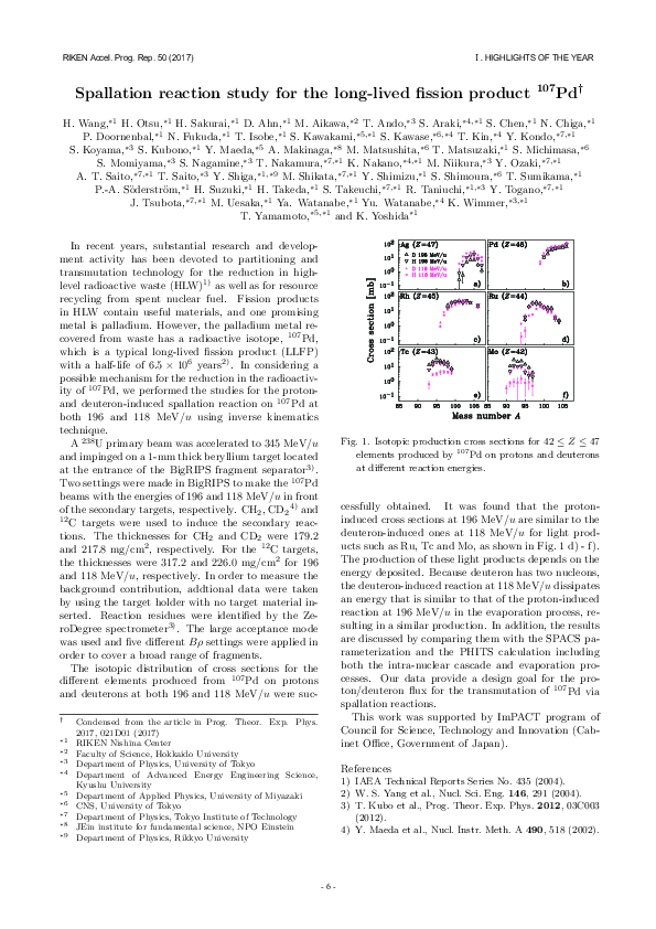 (PDF) Spallation reaction study for the long-lived fission product 107Pd