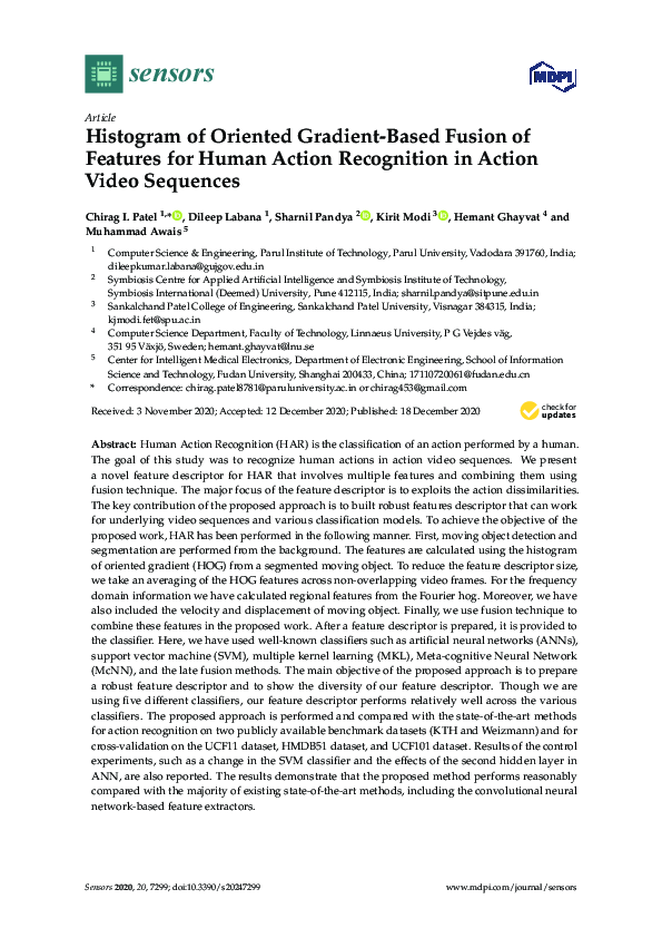 Pdf Hog Fusion For Human Action Recognition