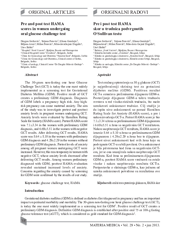 (PDF) Pre and post test HAMA scores in women undergoing oral glucose ...