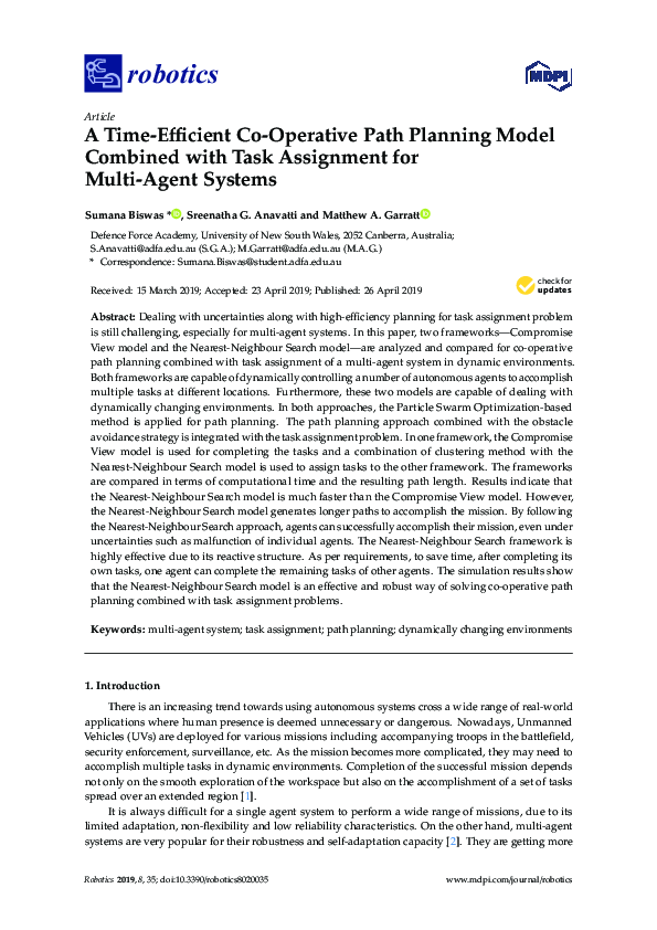 (PDF) A Time-Efficient Co-Operative Path Planning Model Combined with ...