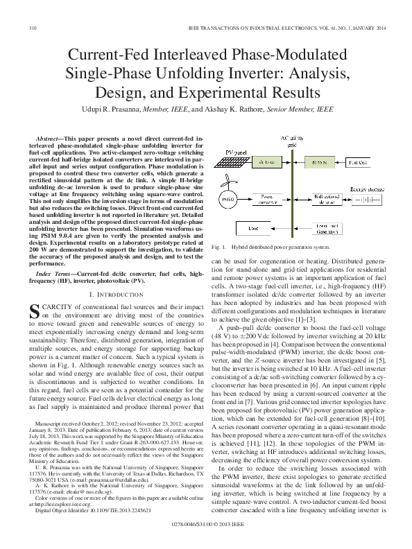 (PDF) Analysis and design of interleaved current-fed phase-modulated ...