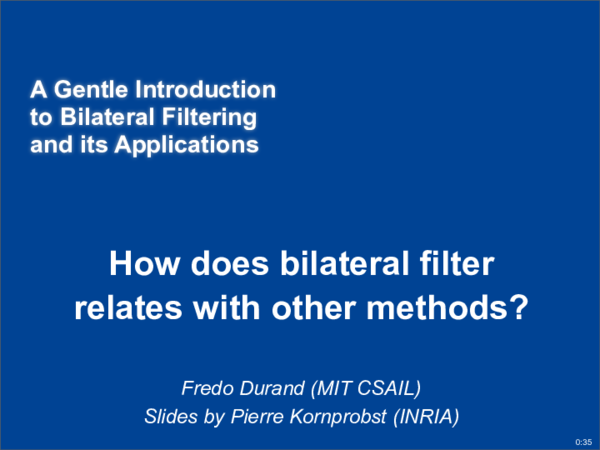 (PDF) A gentle introduction to bilateral filtering and its applications