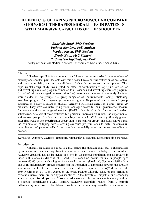 (PDF) The Effects of Taping Neuromuscular Compare to Physical Therapies ...