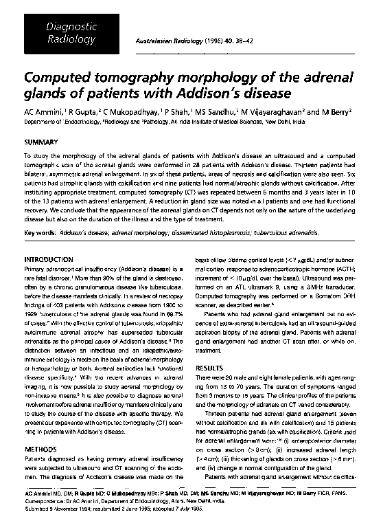 (PDF) Computed tomography morphology of the adrenal glands of patients ...