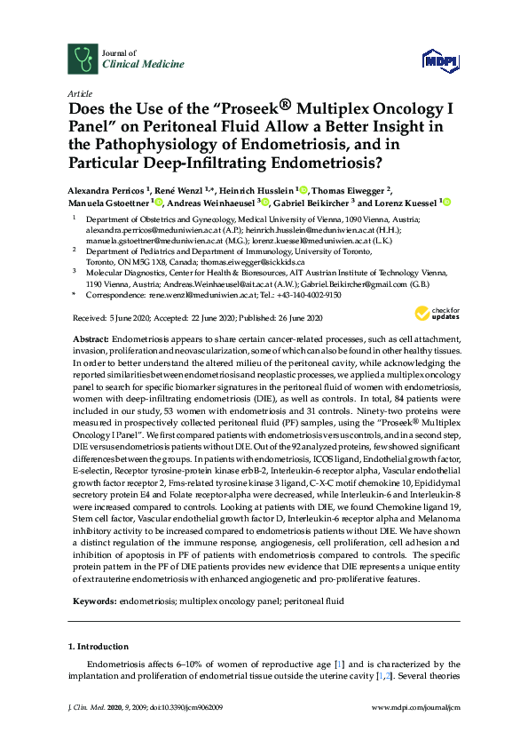 (PDF) Does the Use of the “Proseek® Multiplex Oncology I Panel” on ...