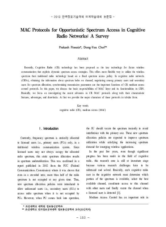 Pdf Mac Protocols For Opportunistic Spectrum Access In Cognitive Radio Networks A Survey