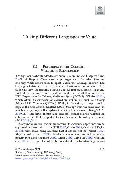 (PDF) Talking Different Languages of Value