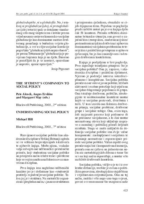 (PDF) Peter Alcock, Engus Erskine and Margaret May (eds.): The Student ...