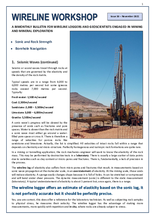 (PDF) Wireline Workshop Bulletin: Issue 50 - November 2021