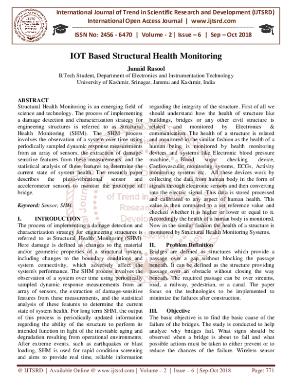 (PDF) IOT Based Structural Health Monitoring