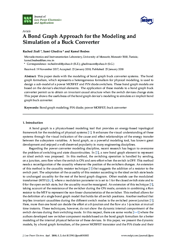(PDF) A Bond Graph Approach for the Modeling and Simulation of a Buck ...
