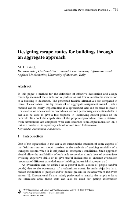 (PDF) 2013 - Designing escape routes for buildings through an aggregate ...