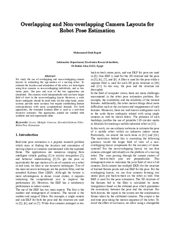 (PDF) Overlapping and Non-overlapping Camera Layouts for Robot Pose Estimation