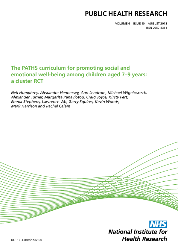 (PDF) The PATHS curriculum for promoting social and emotional well ...