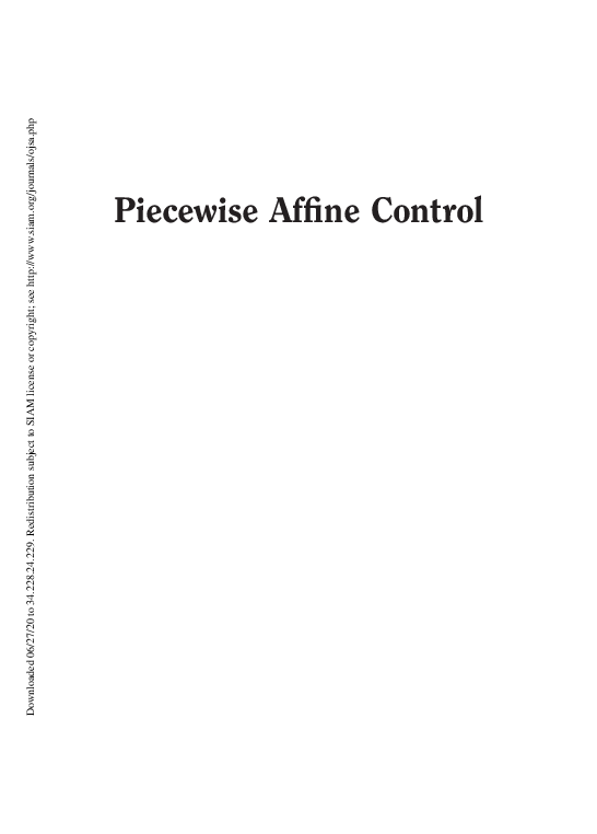 Pdf Piecewise Affine Control Continuous Time Sampled Data And Networked Systems