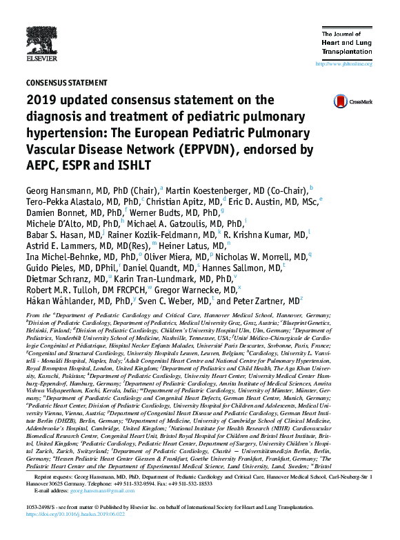 (PDF) 2019 Updated Consensus Statement on the Diagnosis and Treatment ...