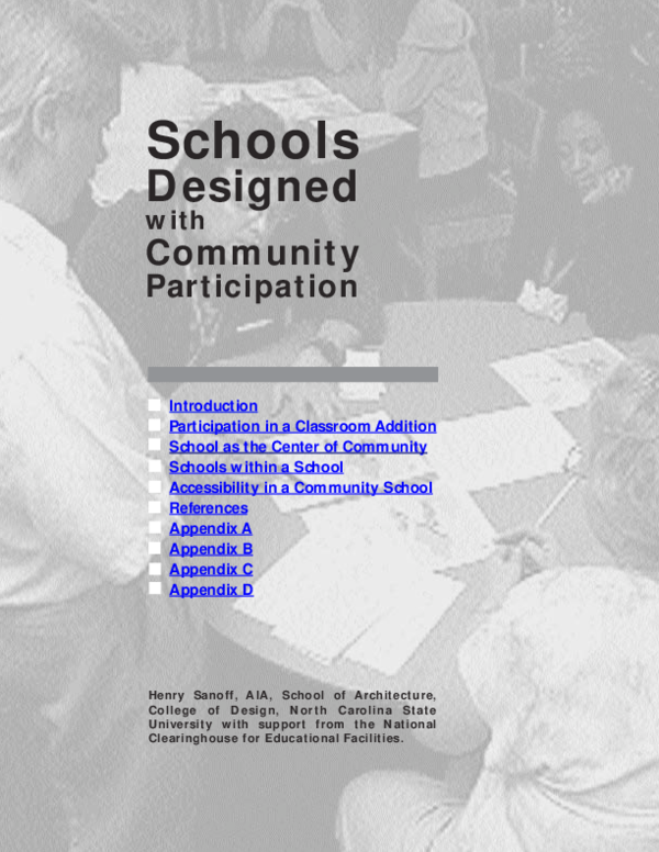 (PDF) Schools Designed with Community Participation | Henry Sanoff ...