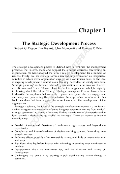 (PDF) The Strategic Development Process