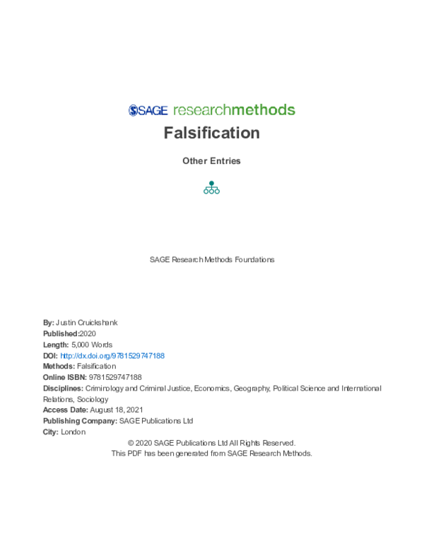 (PDF) Falsification