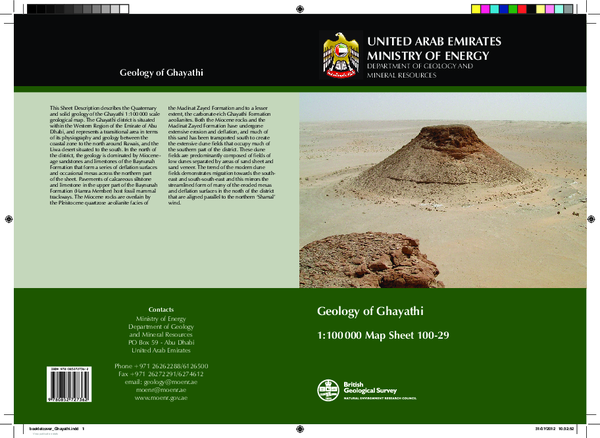 (PDF) Geology of the Ghayathi 1: 100 000 map sheet, 100-29, United Arab ...