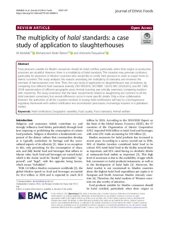 (PDF) The multiplicity of halal standards: a case study of application ...