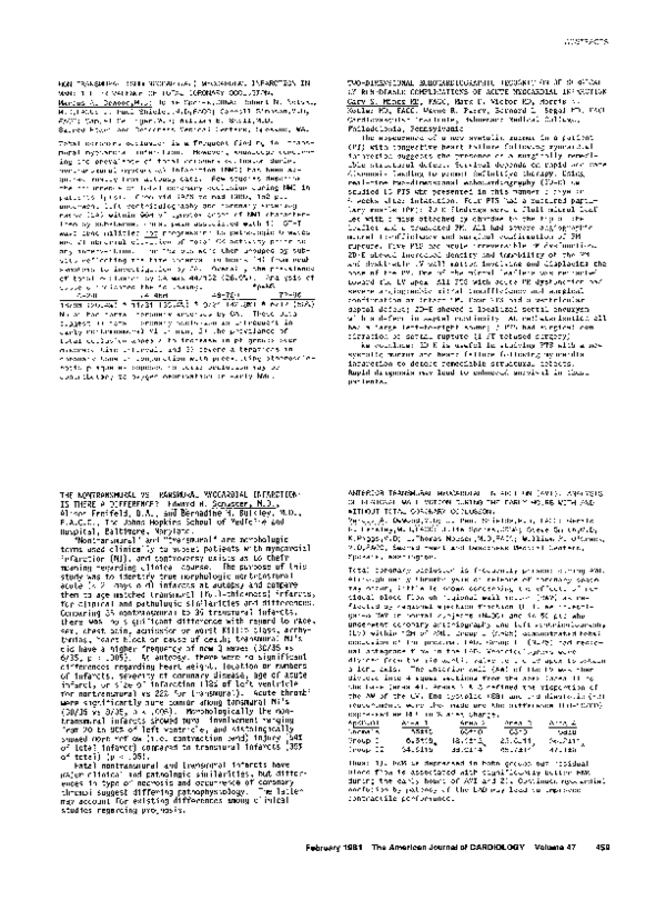 (PDF) The nontransmural vs transmural myocardial infarction: Is there a ...