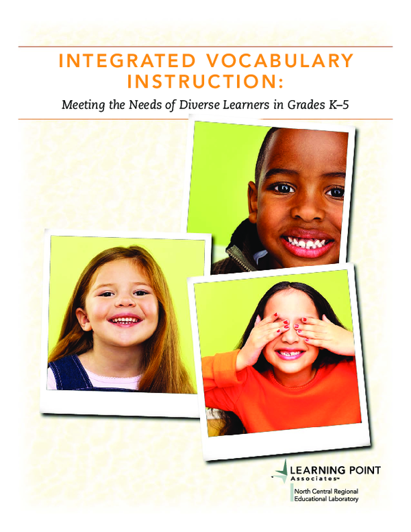 (PDF) Integrated Vocabulary Instruction: Meeting the Needs of Diverse ...