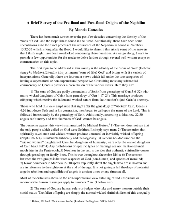 (PDF) A Brief Survey of the Pre-flood and Post-flood Origins of the ...