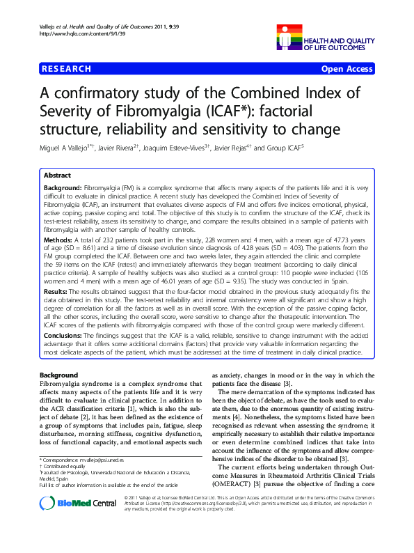 (PDF) A confirmatory study of the Combined Index of Severity of ...