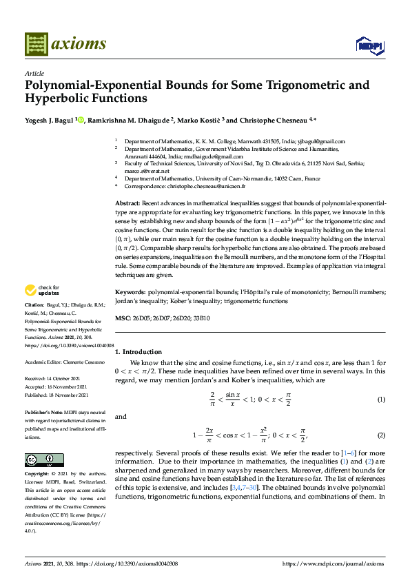 (PDF) Polynomial-Exponential Bounds for Some Trigonometric and ...
