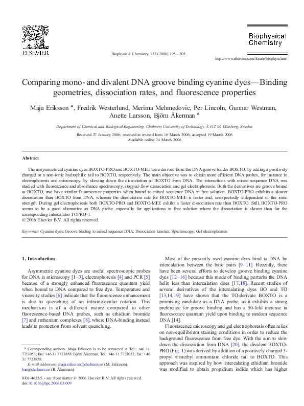 (PDF) Comparing mono- and divalent DNA groove binding cyanine dyes ...